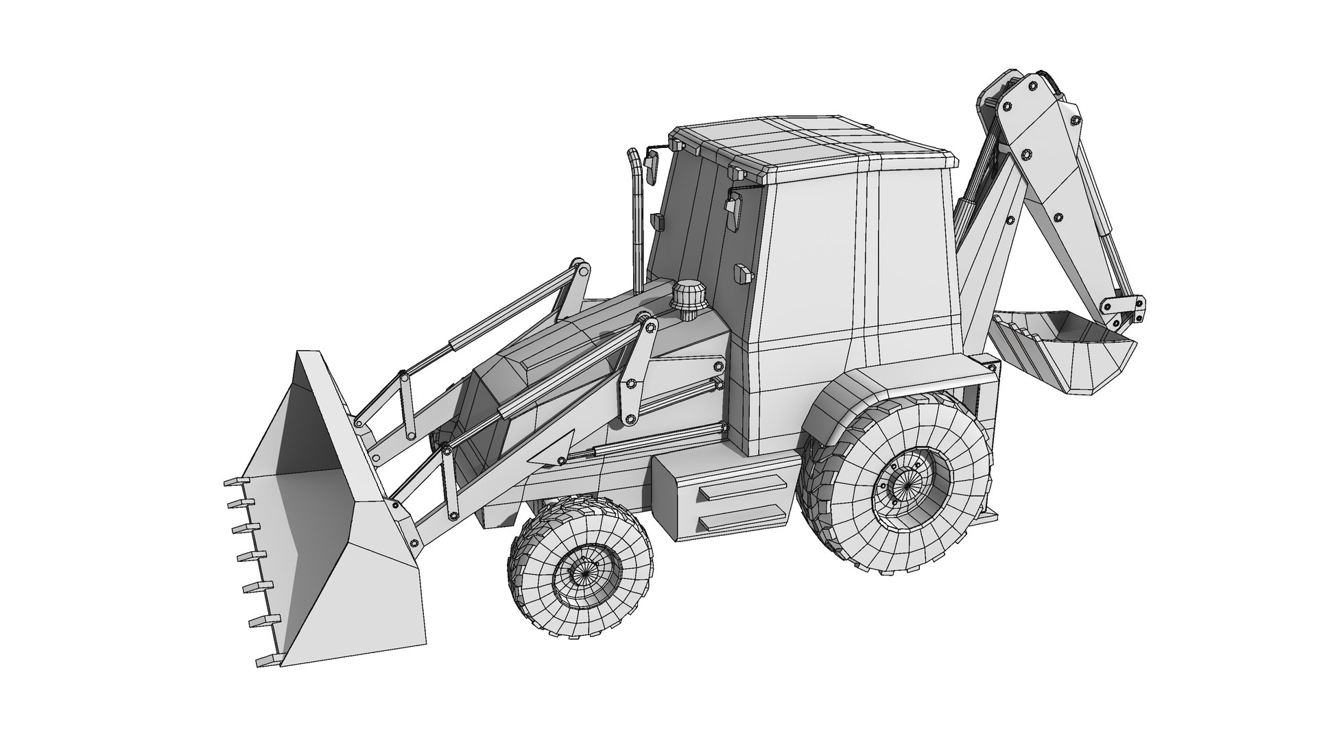 JCB Backhoe Loader Model - TurboSquid 1736397