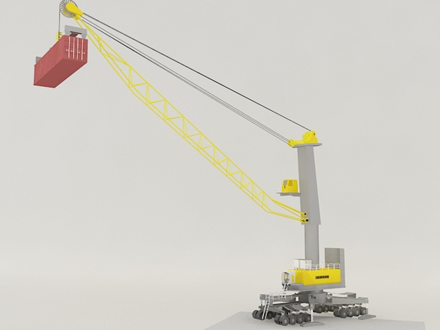 3d Model Liebherr Harbour Crane