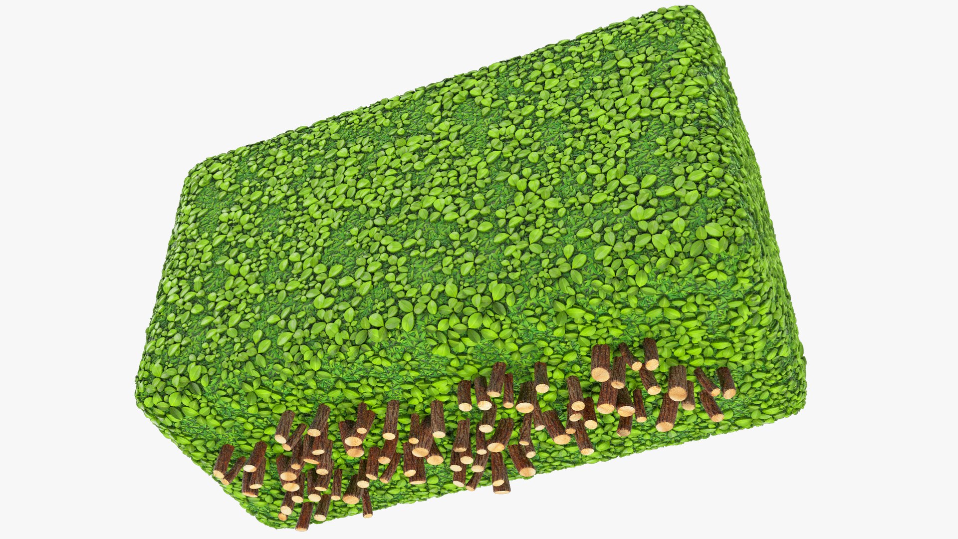 Stylized Square Bush V1 3D Model - TurboSquid 2094291