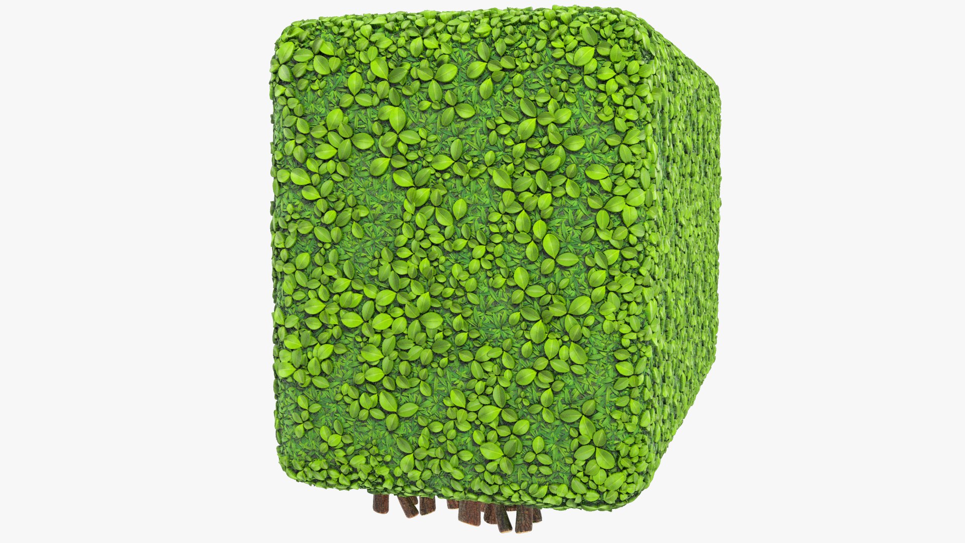 Stylized Square Bush V1 3D Model - TurboSquid 2094291