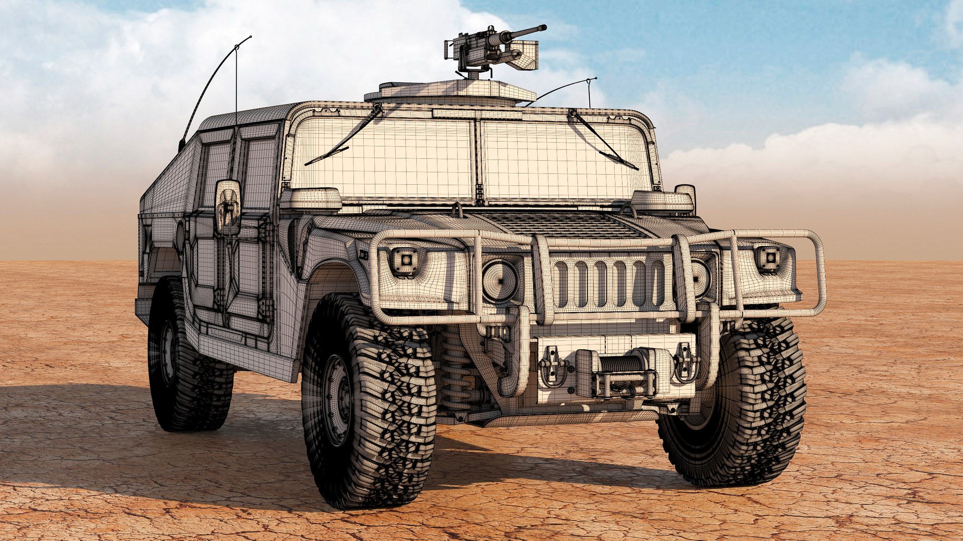 Hummer H1 HMMWV UVW Humvee UVW Only 3D - TurboSquid 2348242