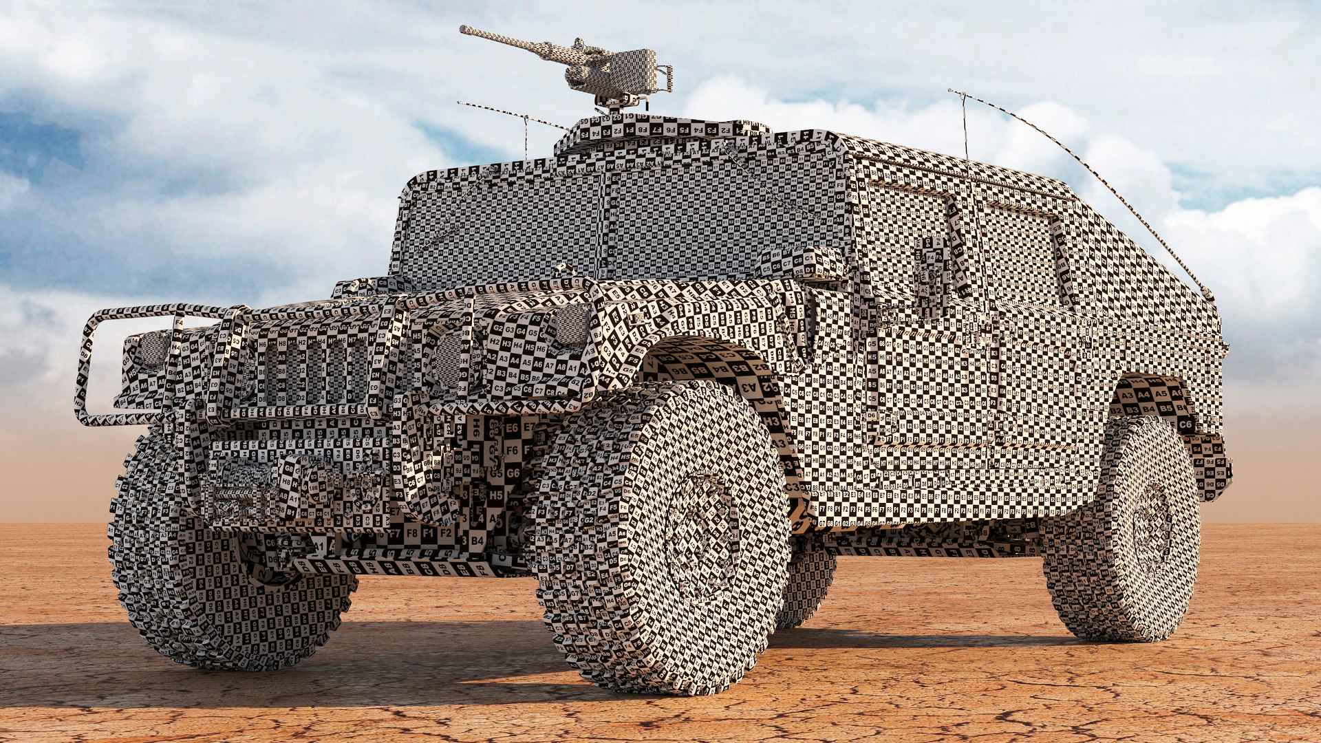 Hummer H1 HMMWV UVW Humvee UVW Only 3D - TurboSquid 2348242