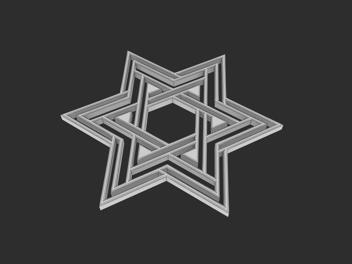 Star David 3D Model - TurboSquid 1429619