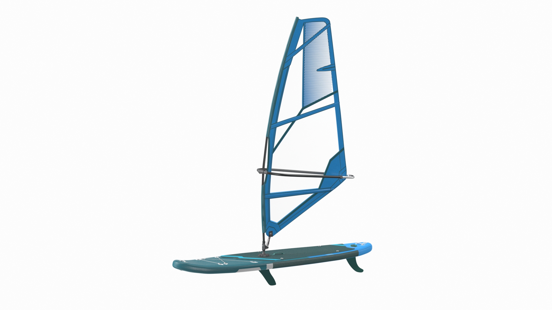 Inflatable Windsurf SUP with Sail Blue model - TurboSquid 2063015