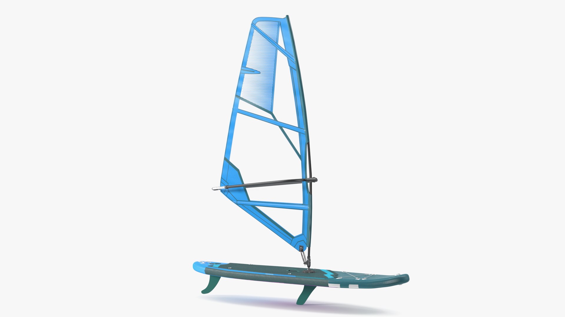 Inflatable Windsurf SUP with Sail Blue model - TurboSquid 2063015