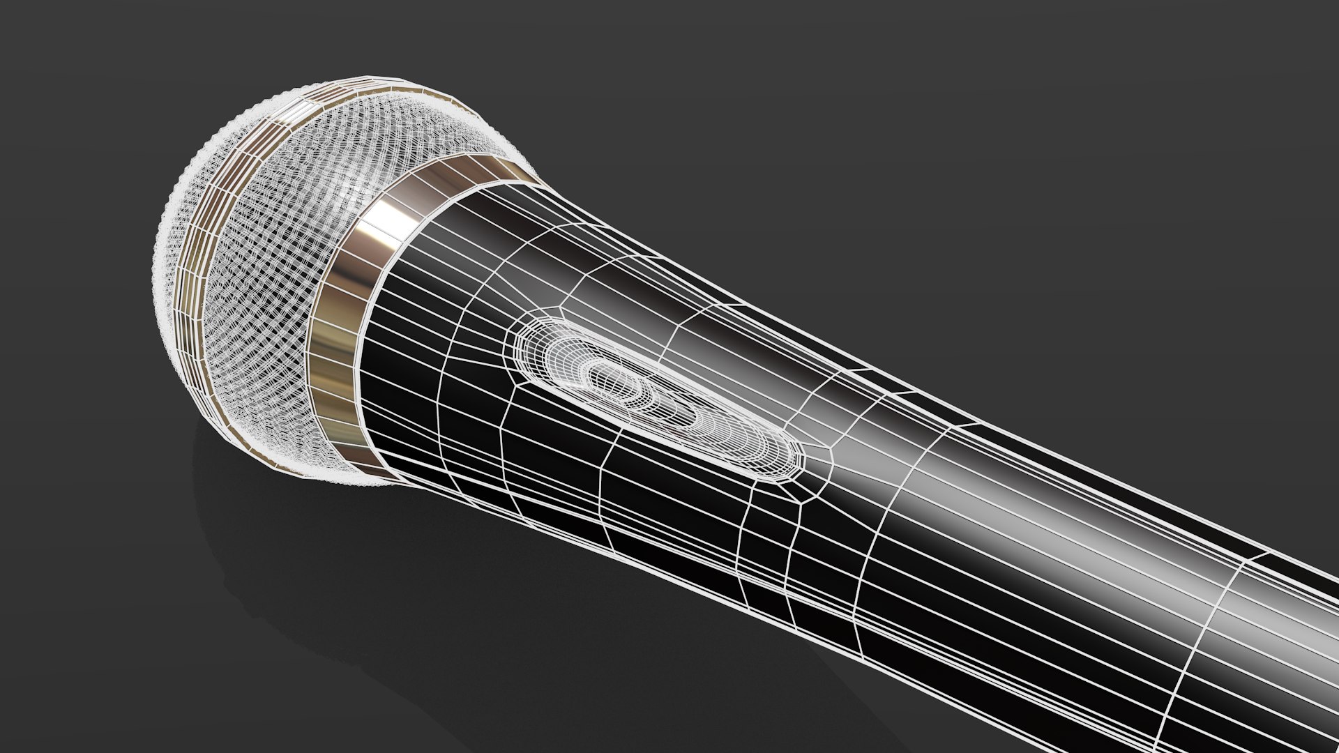 Wireless Microphone Wire Obj