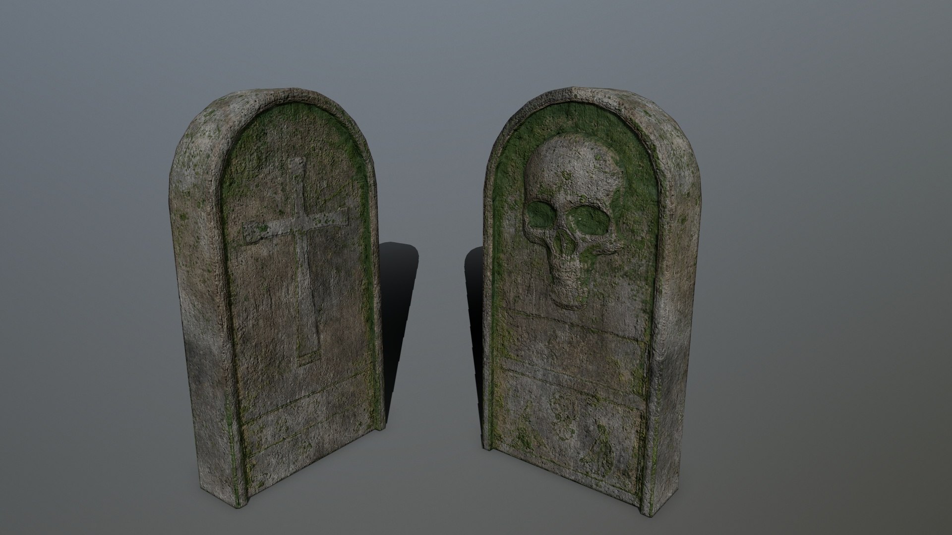 3D Skull Tombstone Model - TurboSquid 1618298