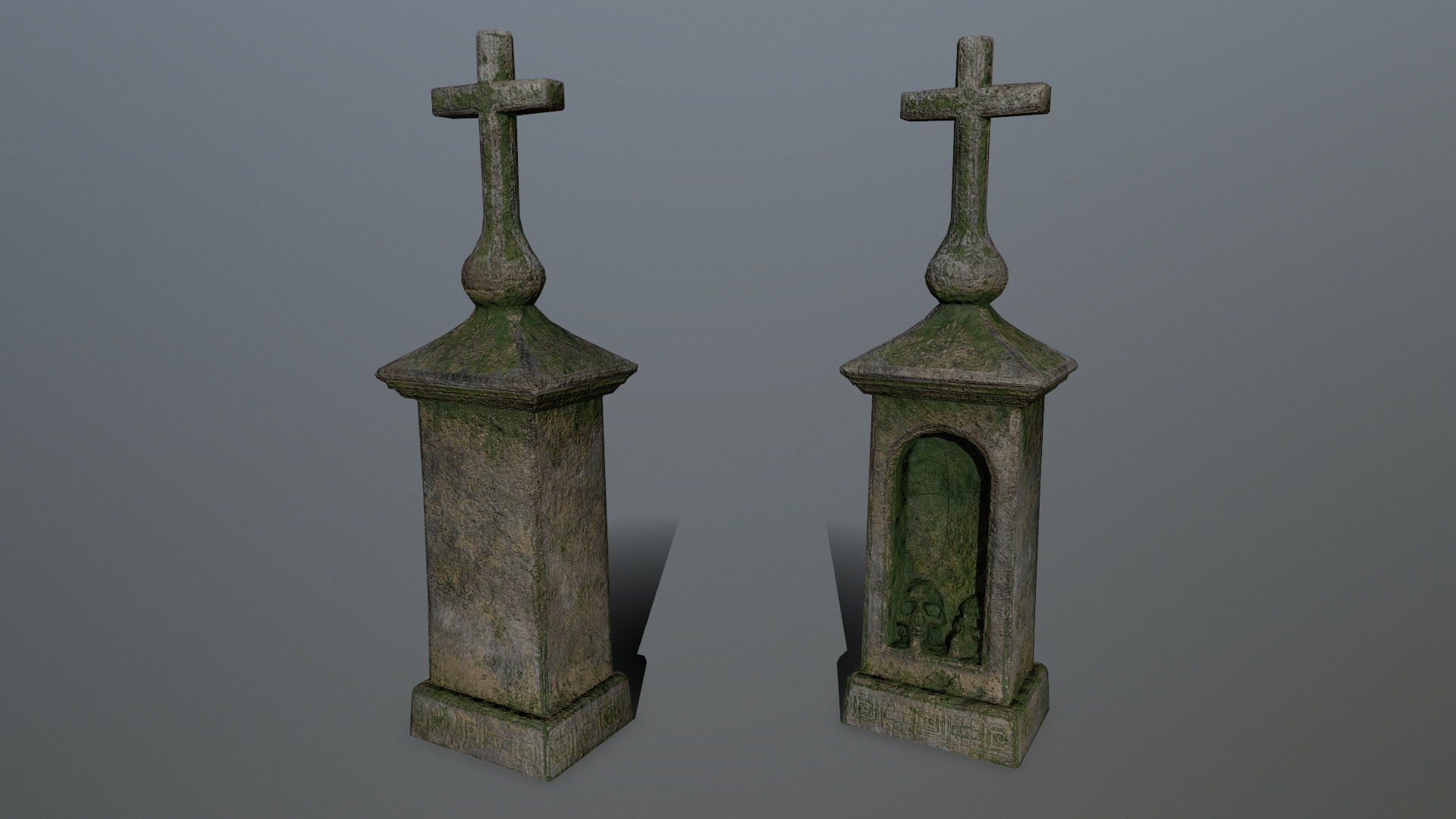 3D Skull Tombstone Model - TurboSquid 1618298