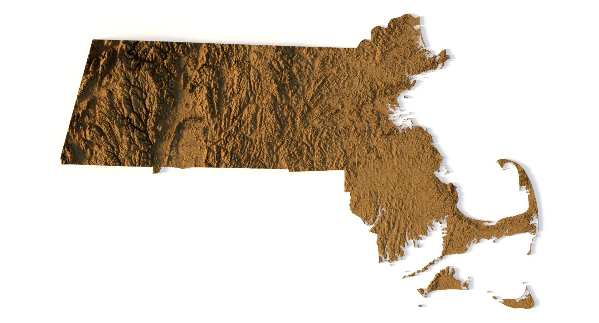 3D State of Massachusetts STL model 3D Project model - TurboSquid 1861187