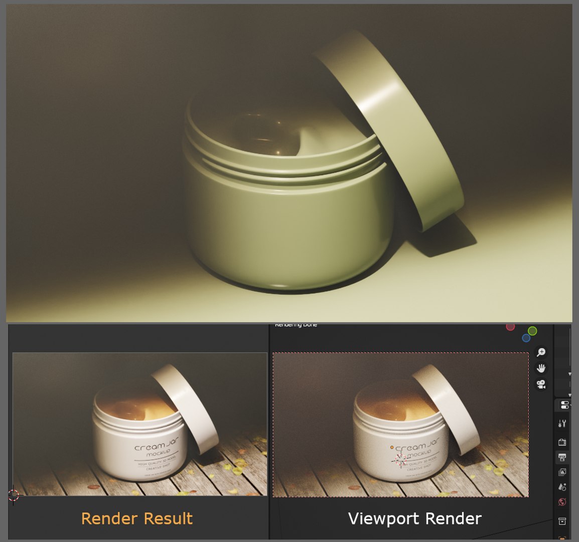 3D Cream Jar With Creative Shot - TurboSquid 1935744