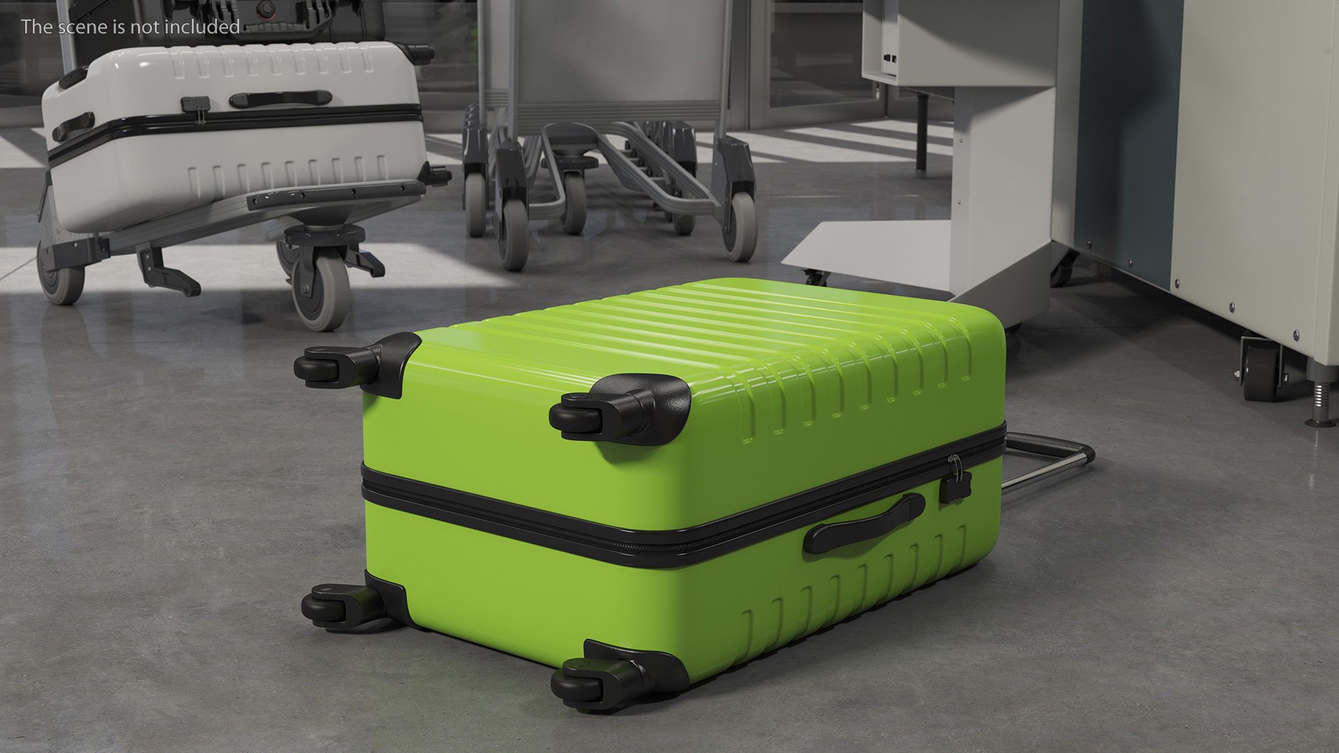 3D Hard Shell Travel Suitcase With Extendable Handle Model - TurboSquid ...