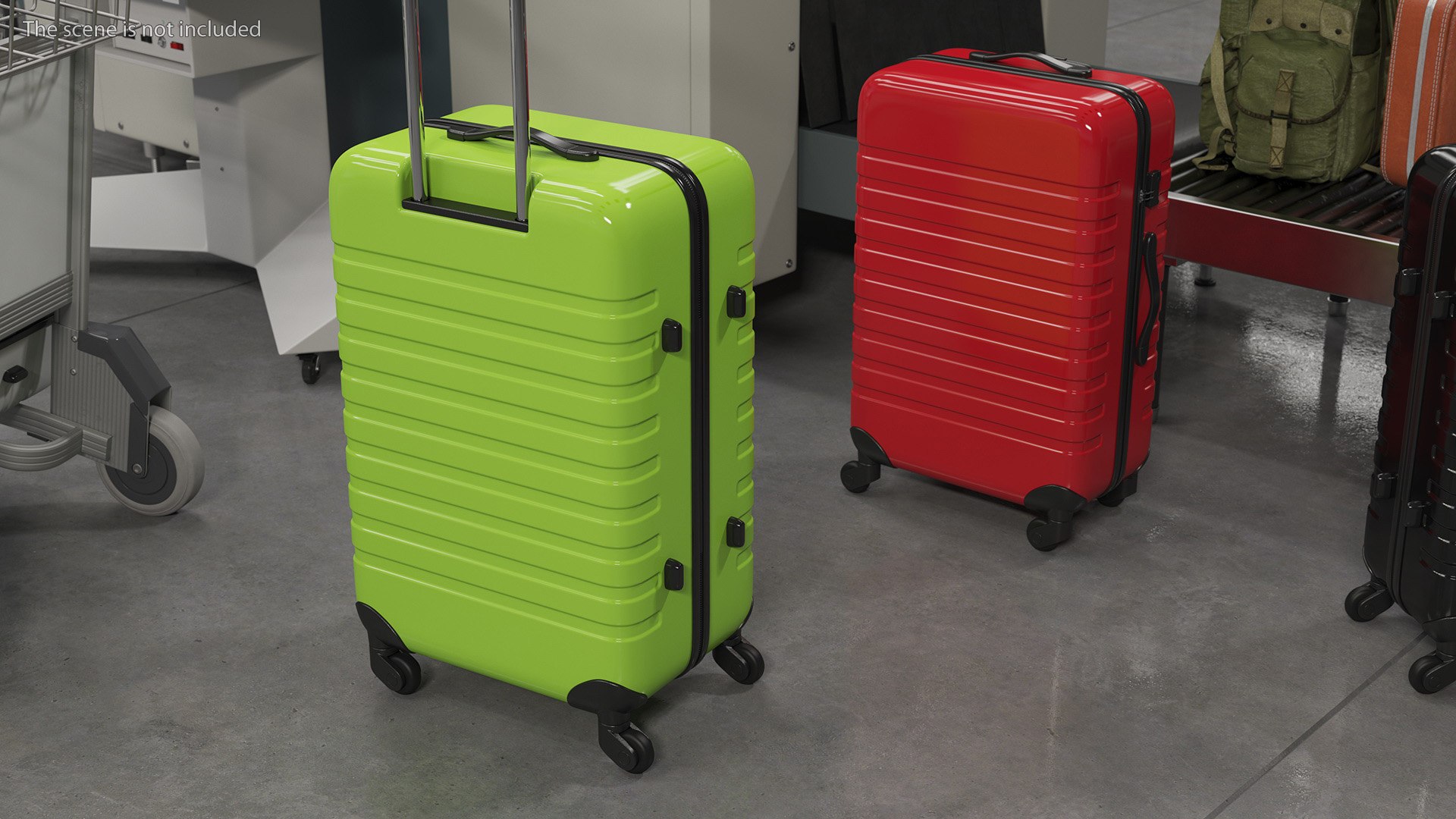 3D Hard Shell Travel Suitcase With Extendable Handle Model - TurboSquid ...
