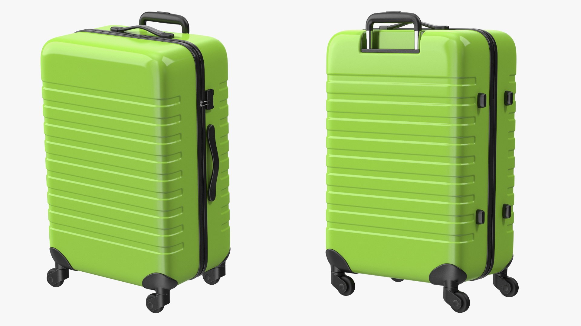 3D Hard Shell Travel Suitcase With Extendable Handle Model - TurboSquid ...