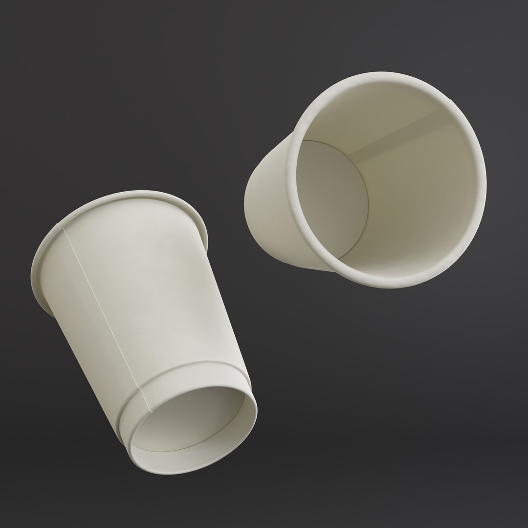 3D Paper Cups And Paper Food Containers Model - TurboSquid 2143921