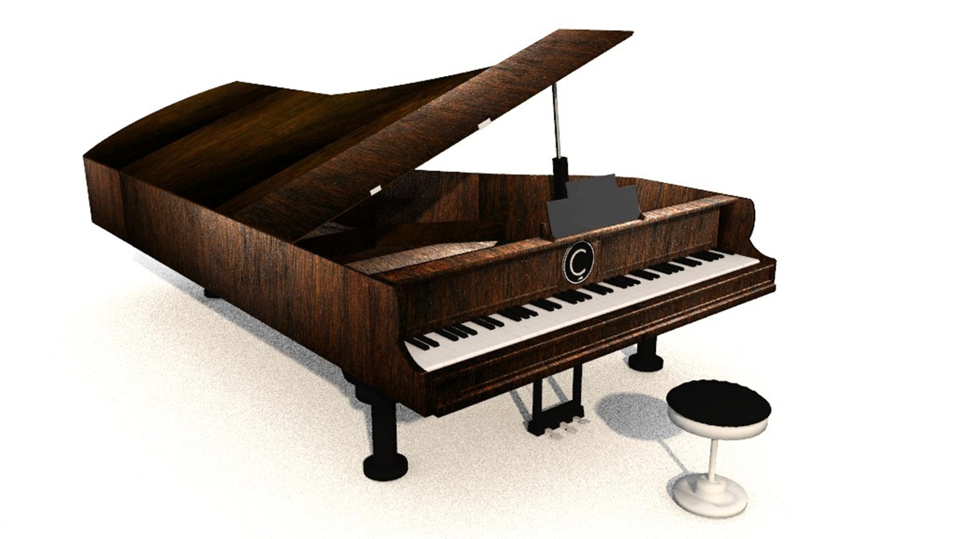 3D piano classical - TurboSquid 2030330