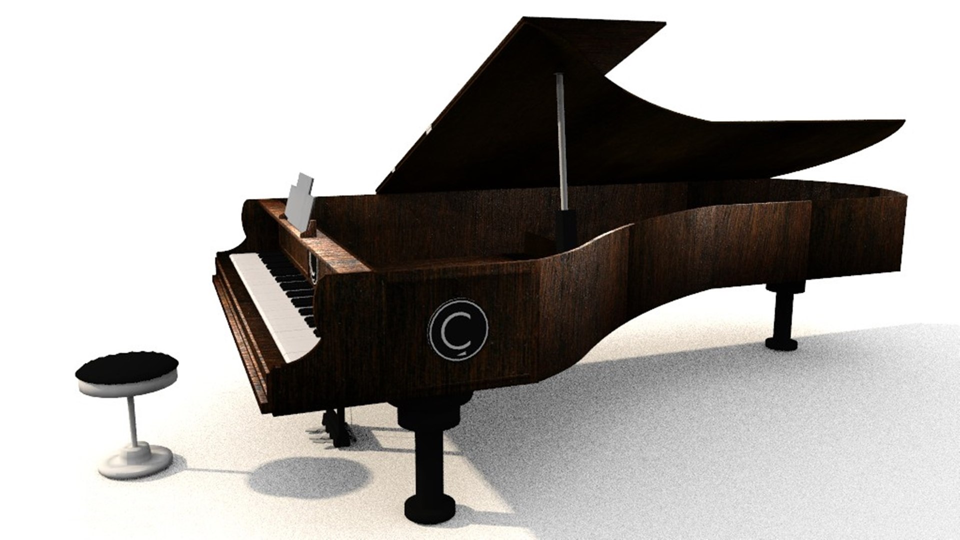 3D piano classical - TurboSquid 2030330