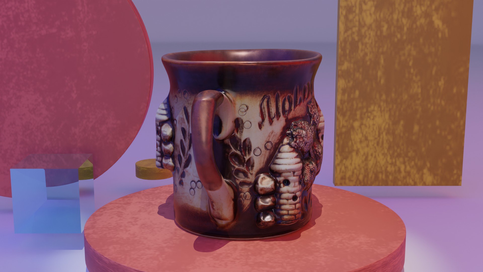 Ethnic Clay Cup Low-poly 3D Model 3D - TurboSquid 1864284
