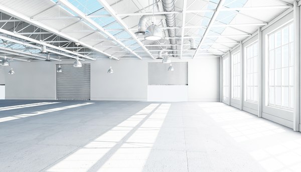 3ds max large warehouse interior