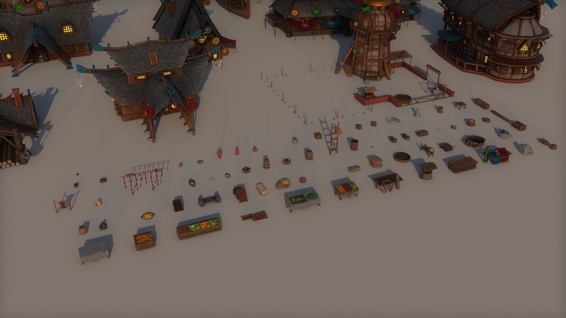 Mega Viking City Pack 3D Model - TurboSquid 1967887