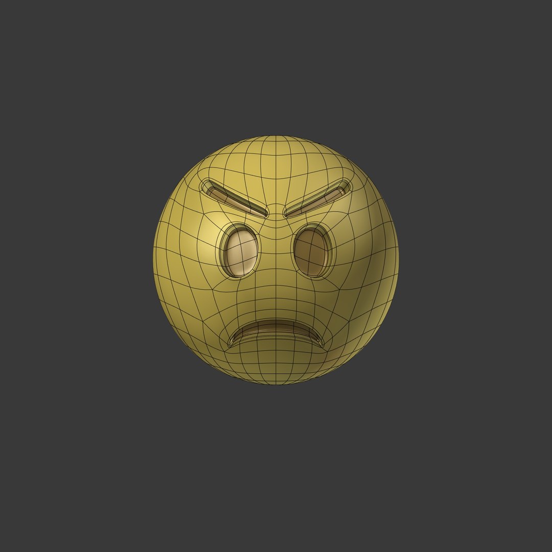 Angry smiley model - TurboSquid 1300627