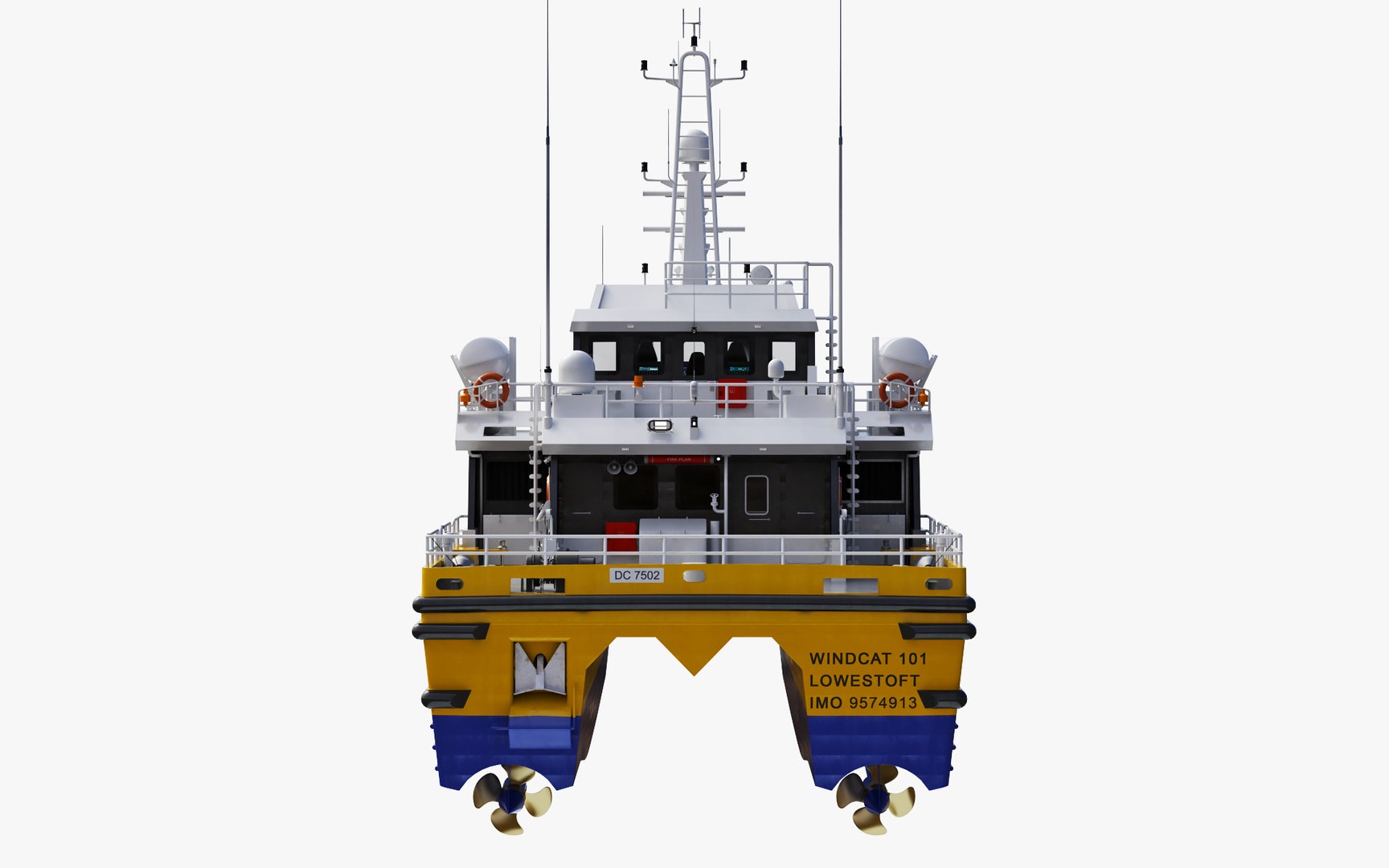 Windcat 101 MK4 Offshore Workboat 3D model - TurboSquid 1954035