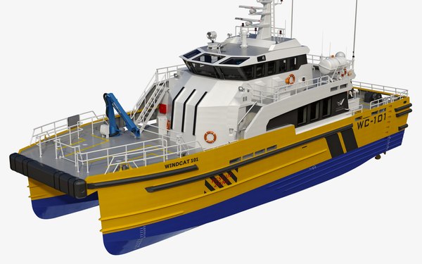 Windcat 101 MK4 Offshore Workboat 3D model - TurboSquid 1954035