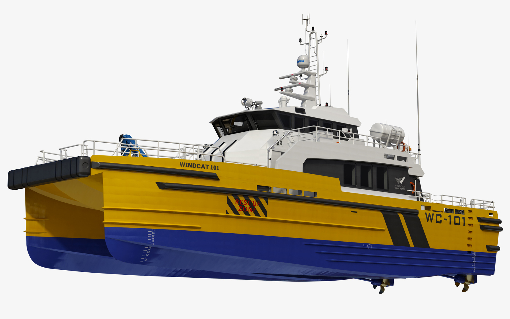 Windcat 101 MK4 Offshore Workboat 3D model - TurboSquid 1954035