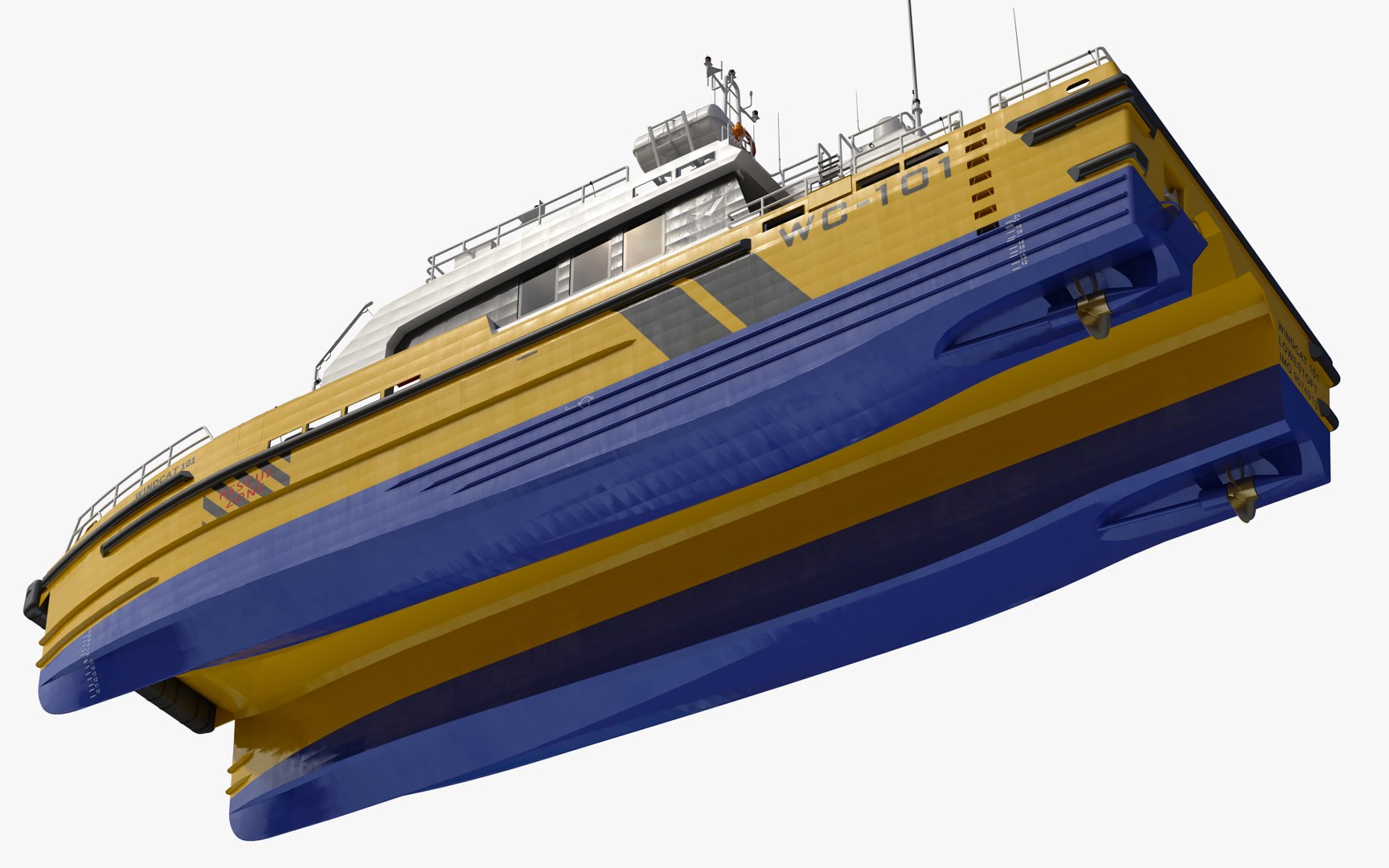 Windcat 101 MK4 Offshore Workboat 3D model - TurboSquid 1954035