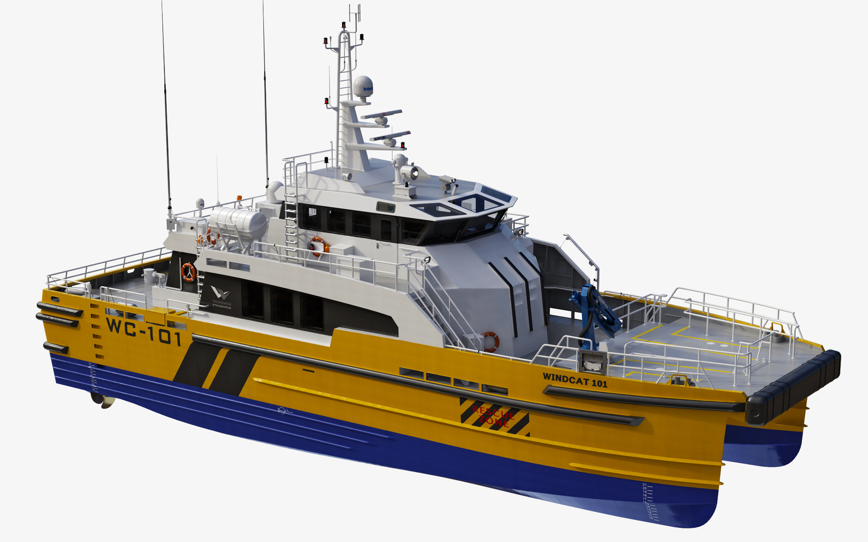Windcat 101 MK4 Offshore Workboat 3D model - TurboSquid 1954035