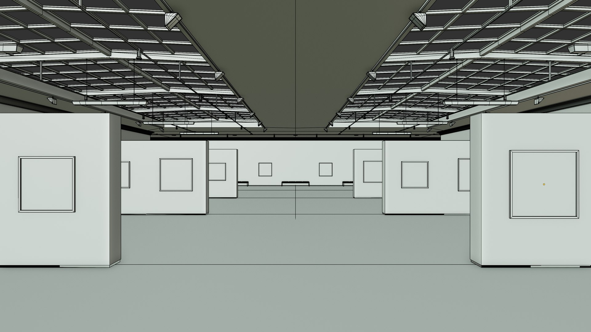 Art Museum Gallery Interior 4b 3D - TurboSquid 1757277