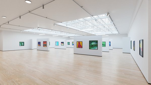 Art gallery interior 3D model - TurboSquid 1441221