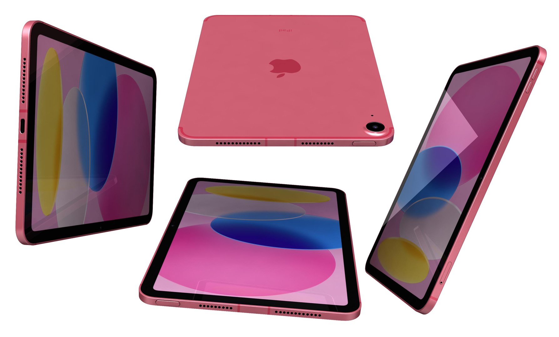 Apple IPad 2022 10th Gen WiFi-Cellular Pink Model - TurboSquid 1986996