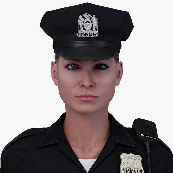 3d police officer character rigging