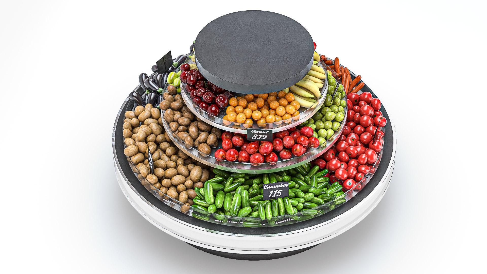 Vegetable Rack With Vegetables 3D Model - TurboSquid 1728660