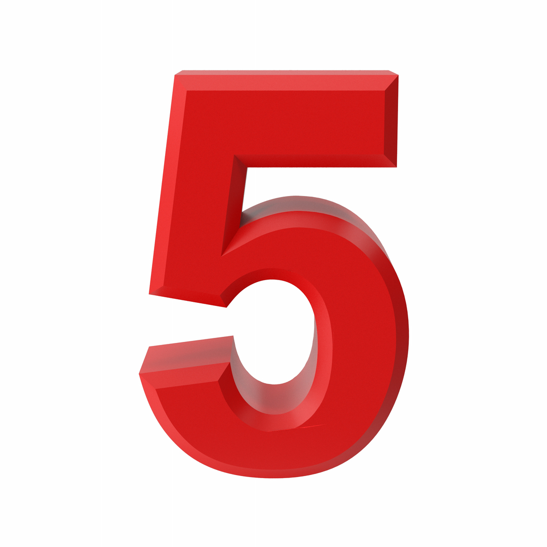 Red Numbers 3D - TurboSquid 2248925