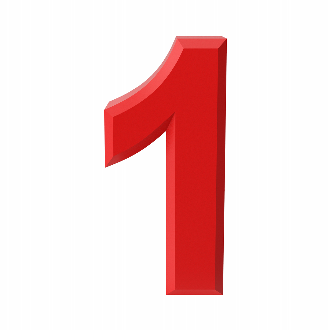 Red Numbers 3D - TurboSquid 2248925