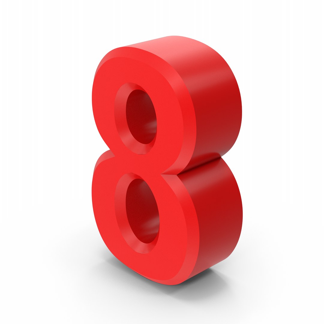 Red Numbers 3D - TurboSquid 2248925
