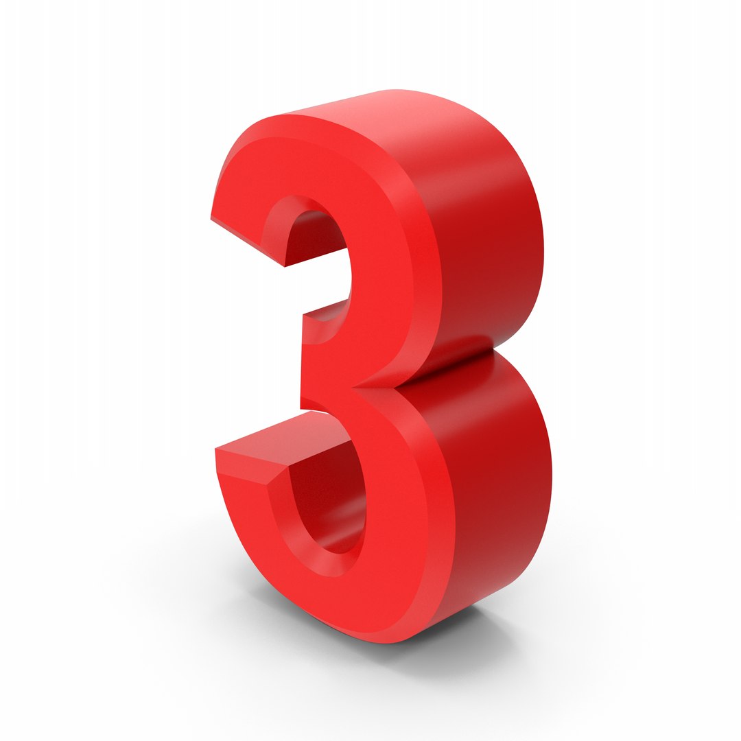 Red Numbers 3D - TurboSquid 2248925