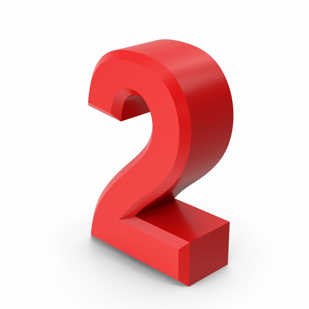 Red Numbers 3D - TurboSquid 2248925