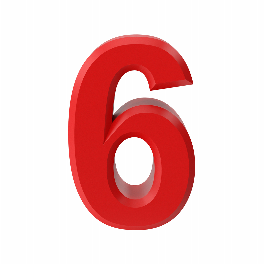 Red Numbers 3D - TurboSquid 2248925