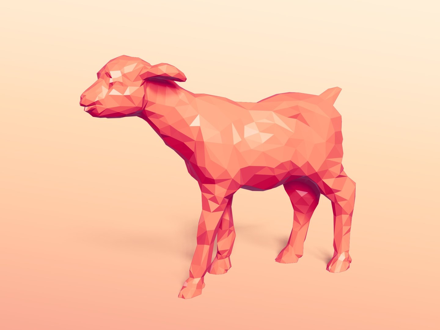 Polygonal Goat 3D - TurboSquid 2074172