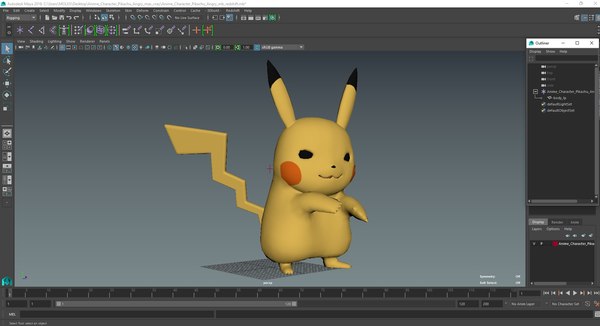 modelo 3d Personaje de anime Pikachu enojado - TurboSquid 2076928