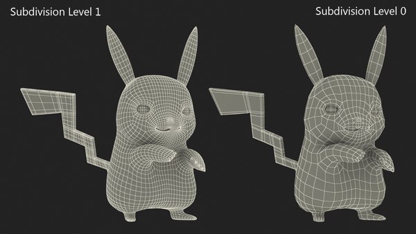 modelo 3d Personaje de anime Pikachu enojado - TurboSquid 2076928