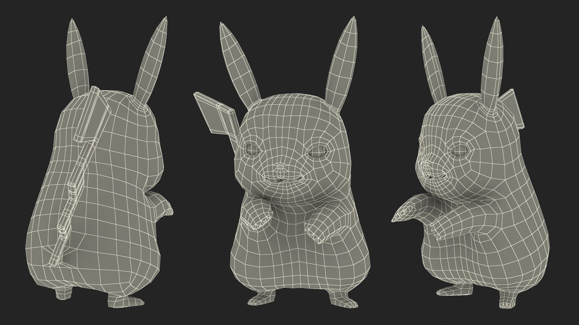 Anime Character Pikachu Angry 3D model - TurboSquid 2076928