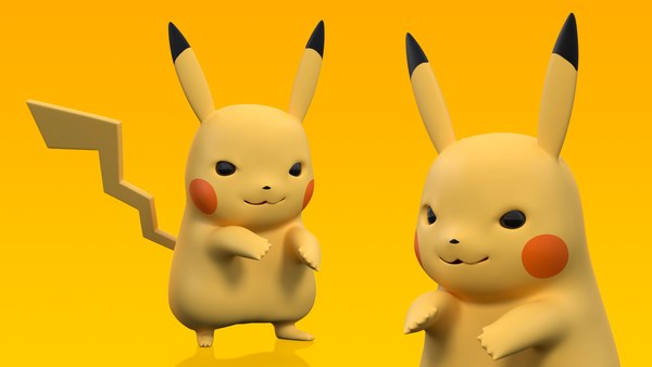 modelo 3d Personaje de anime Pikachu enojado - TurboSquid 2076928