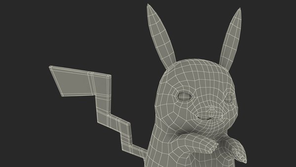 modelo 3d Personaje de anime Pikachu enojado - TurboSquid 2076928