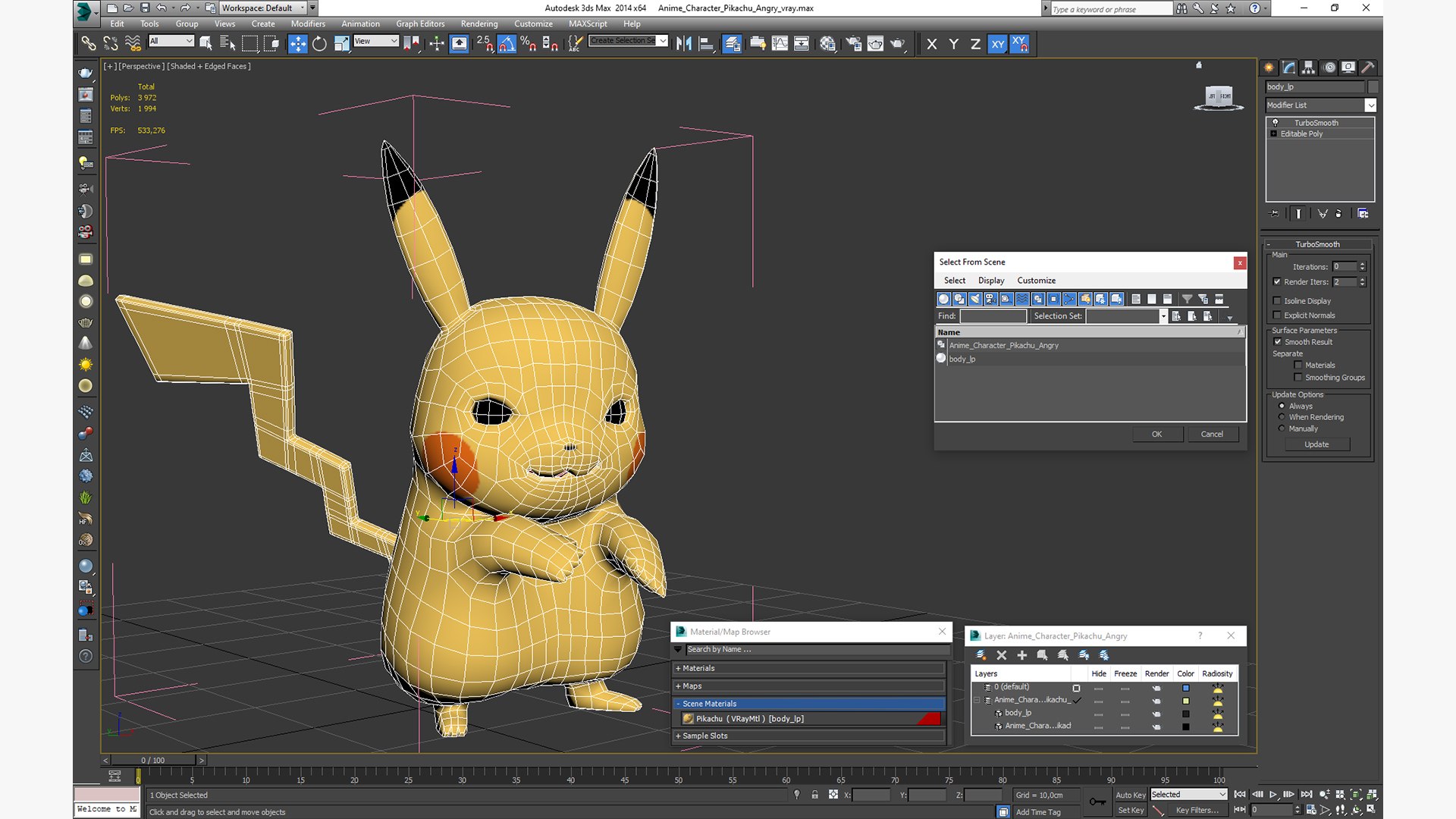 Anime Character Pikachu Angry 3D model - TurboSquid 2076928