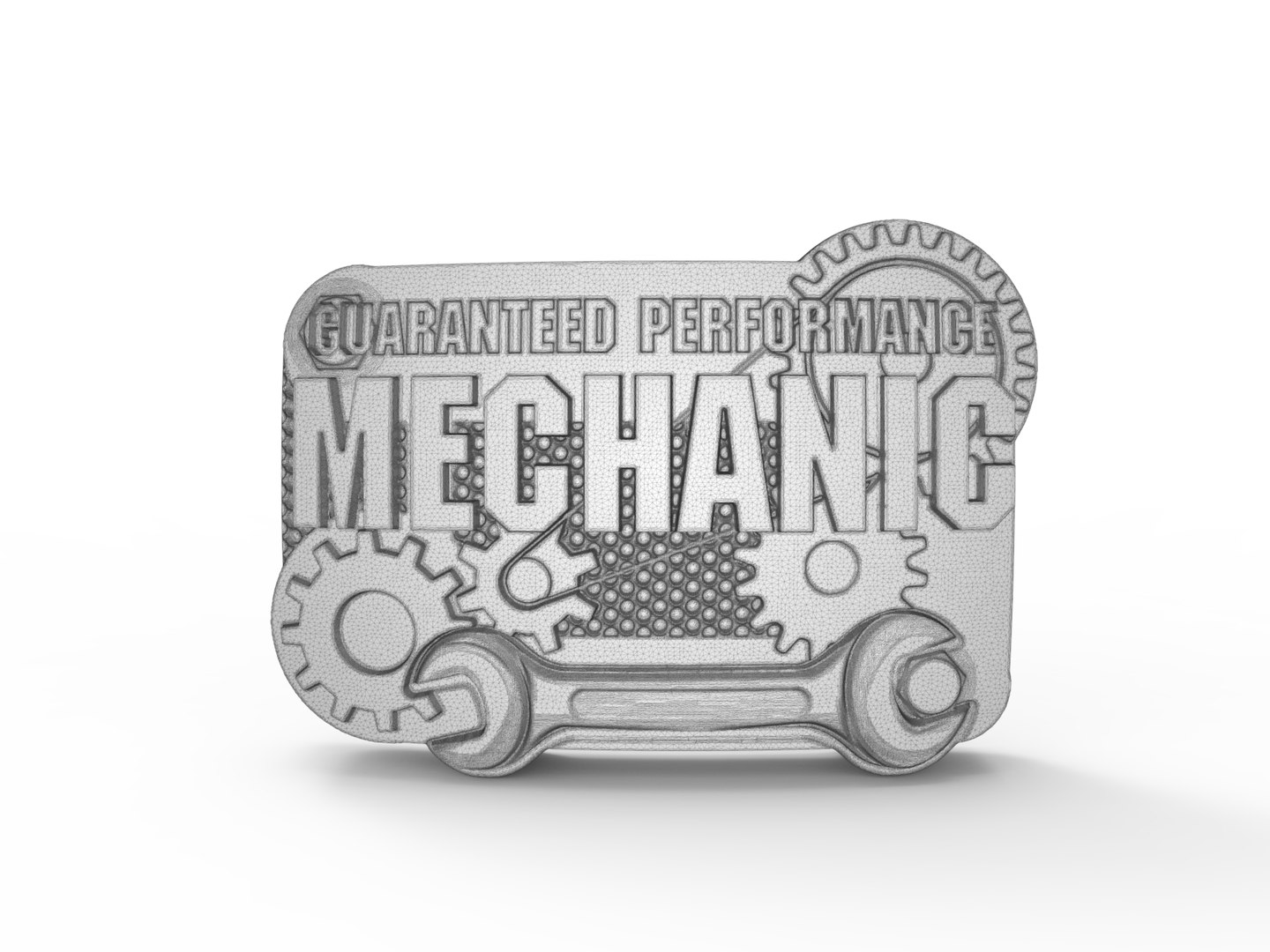 Mechanic Badge 3D - TurboSquid 1603396