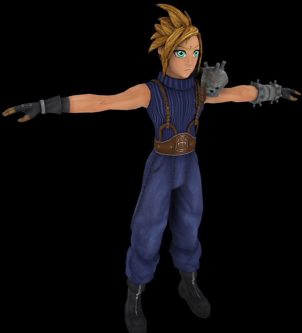 Cloud Strife Final Fantasy 3d Model