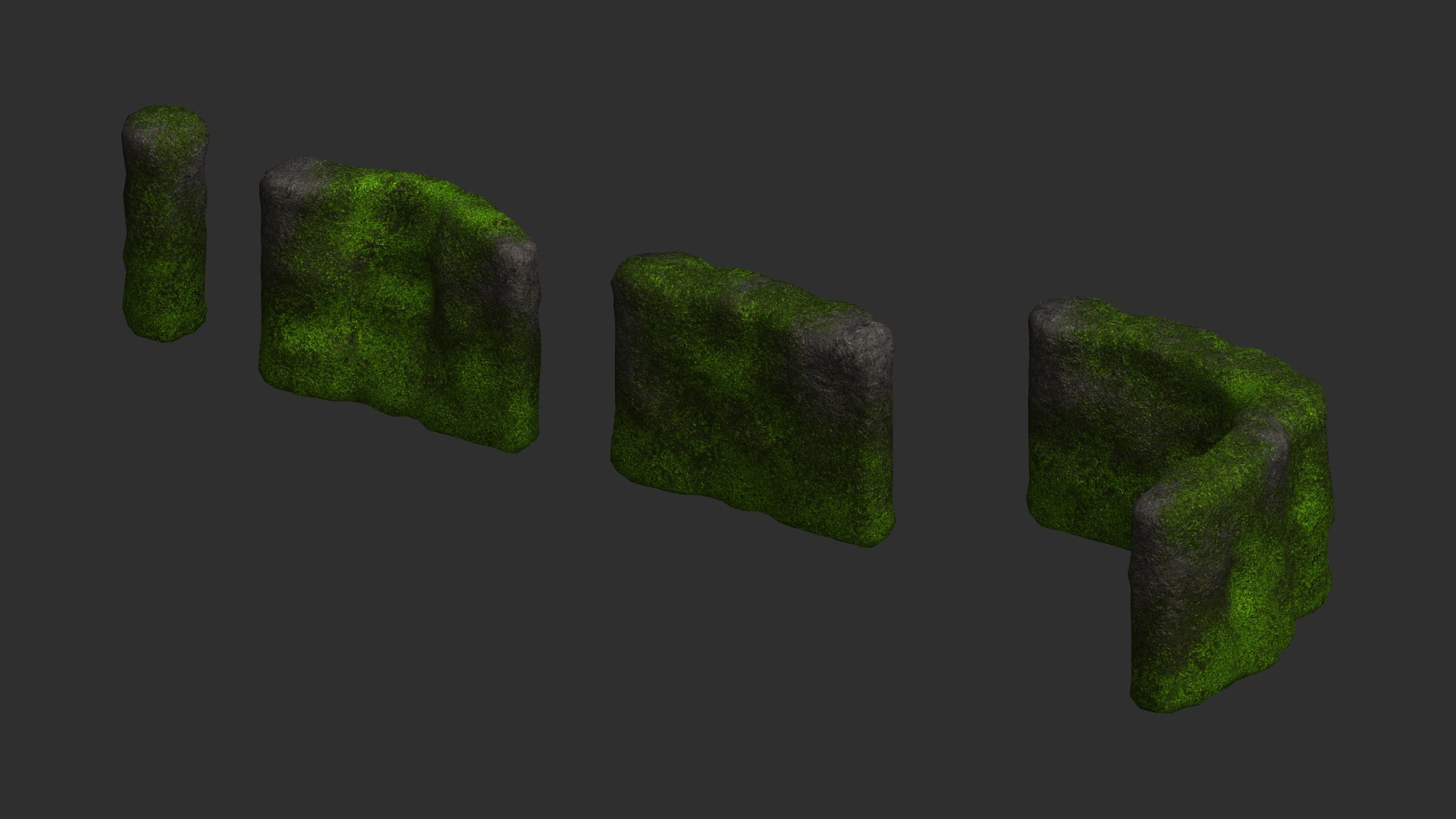 Cave Walls 1 - Moss 2 3D - TurboSquid 2079692